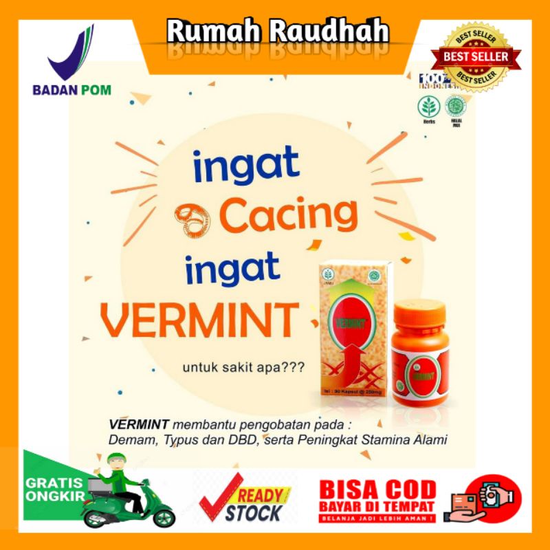 Jual VERMINT KAPSUL CACING KERING ORIGINAL 30 KAPSUL - OBAT TYPUS ...