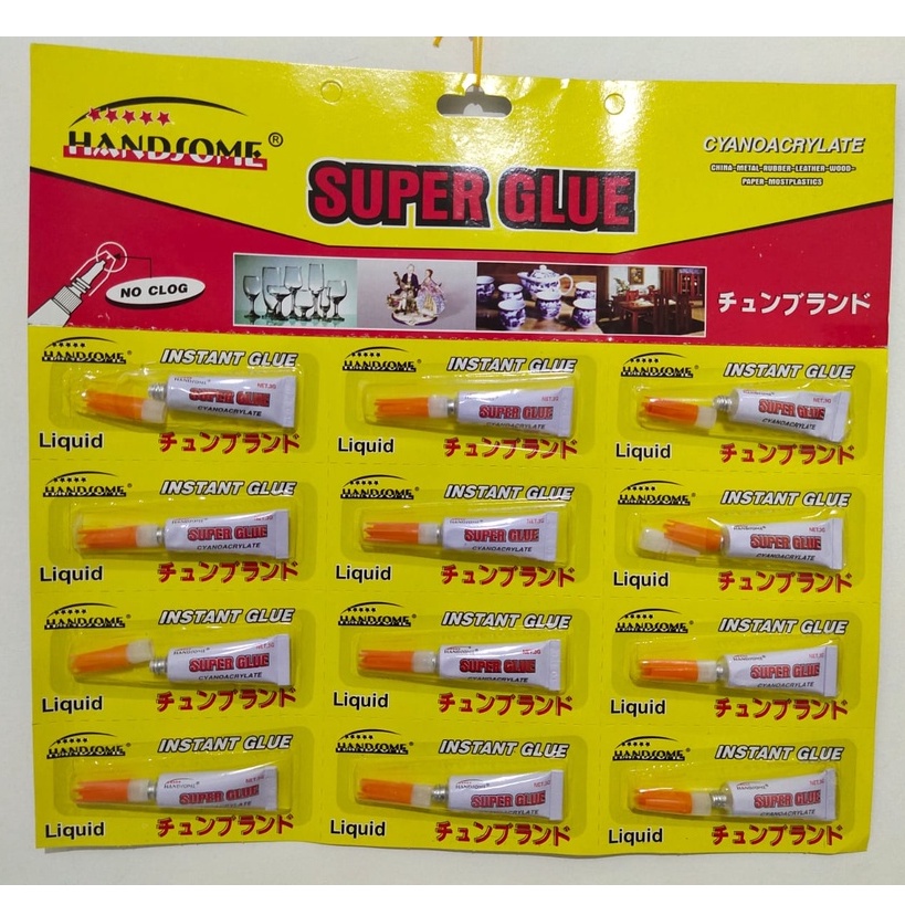 Jual Lem Power Glue / Super Glue Handsome (1 lusin) | Shopee Indonesia