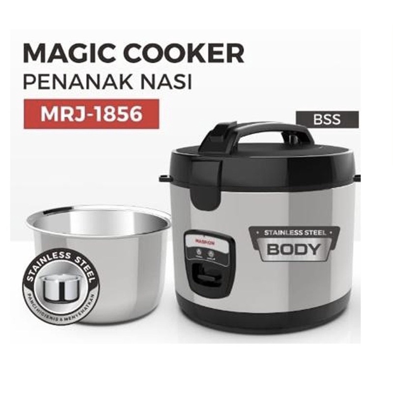 Jual Magic com Stainless Maspion MRJ-1856 3in1 1,8liter penanak nasi ...