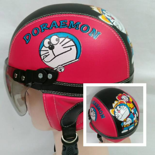 Jual Helm anak karakter doraemon merah hitam | Shopee Indonesia