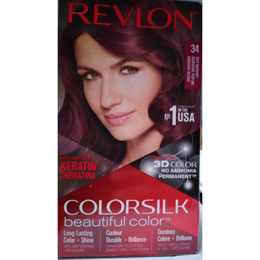 Jual REVLON Colorsilk 34 Deep Burgundy | Shopee Indonesia