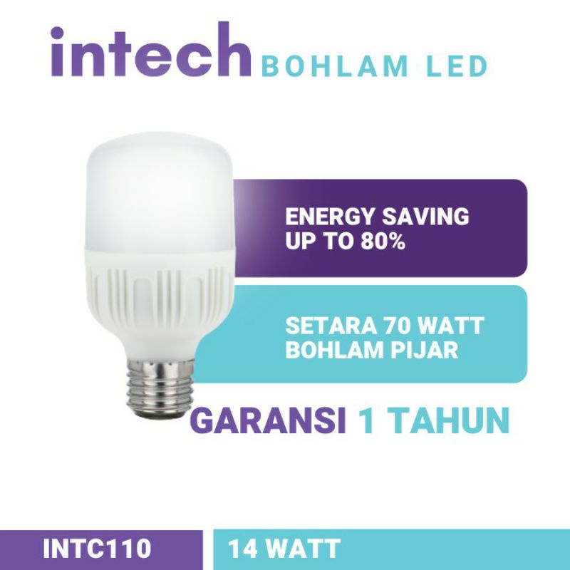Jual Lampu LED intech kapsul 14w 14watt SNI dari inlite garansi 1th murah terang grosir ecer ...