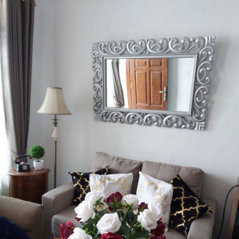 Jual Frame atau Bingkai atau Pigura Cermin Ukir Motif Akar Hati Polos ...