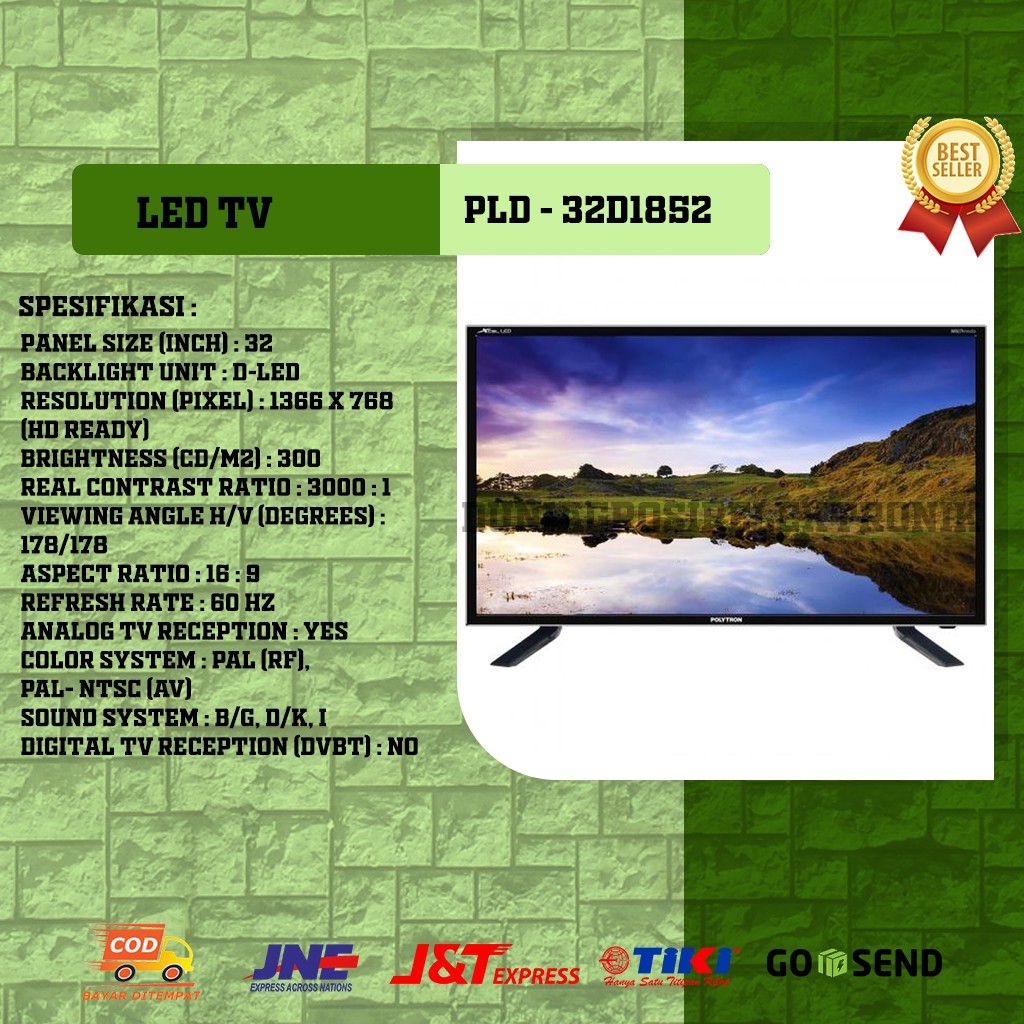 Jual Polytron LED TV PLD - 32D1852 | Shopee Indonesia