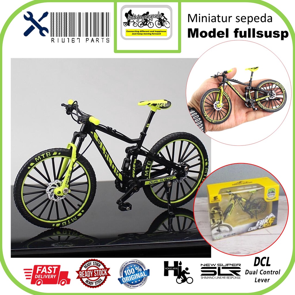 Jual Miniatur Sepeda MTB full suspension Model Diecast Metal 17.5cm ...