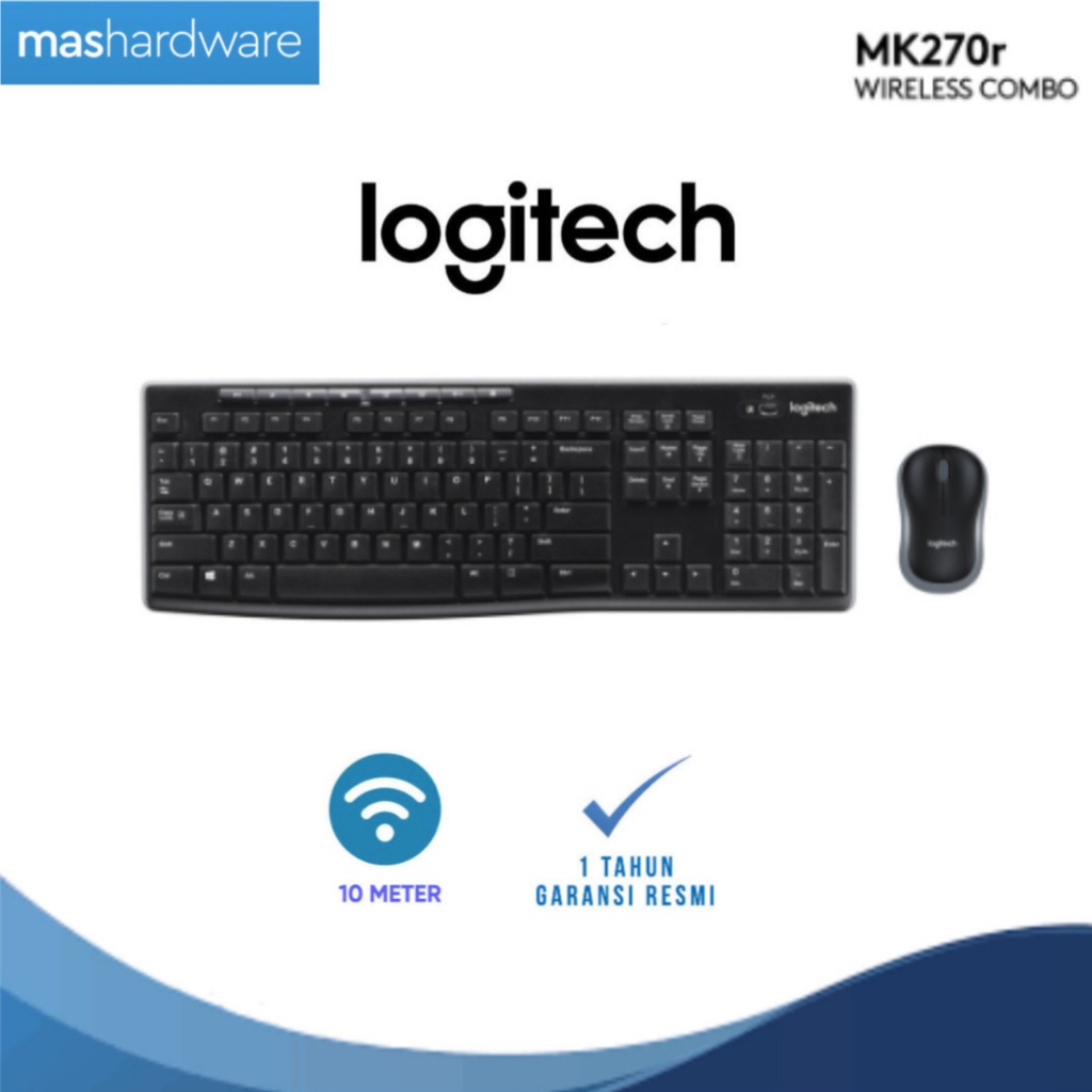 Jual Logitech Mk270r Wireless Keyboard And Mouse Combo Shopee Indonesia
