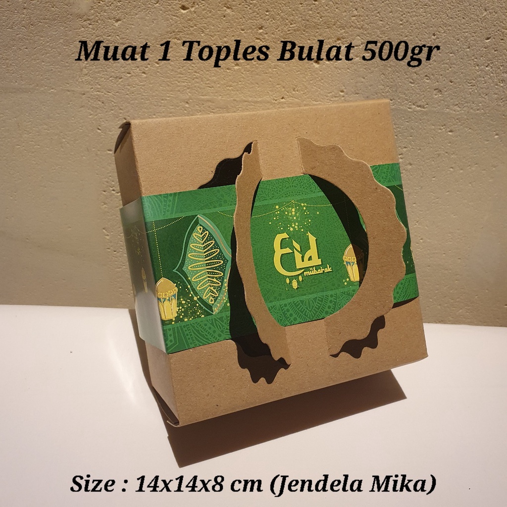 Jual Dus Box Hampers Kotak Kue muat 1 toples 500 gr ukuran 14x14x8 cm ...