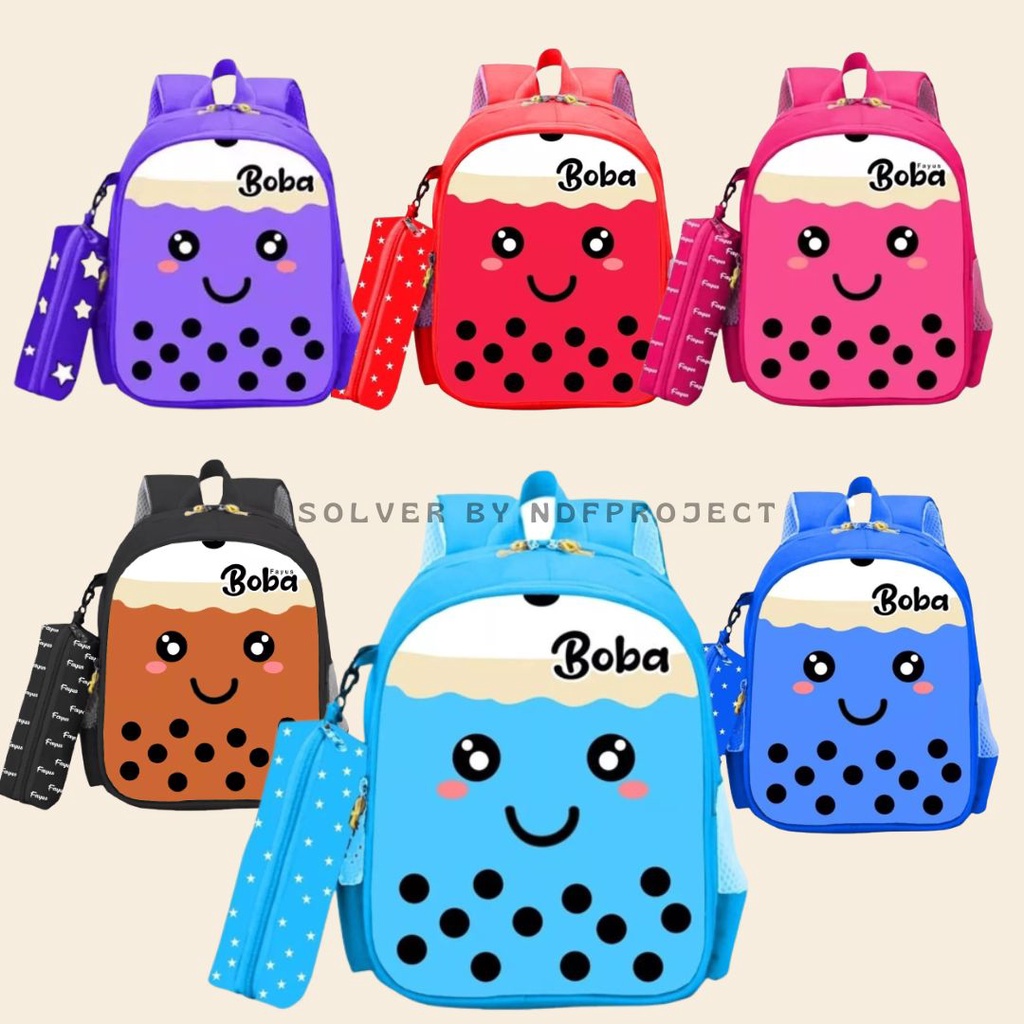 Jual Tas Boba / Ransel Anak Boba / Tas Pop It / Sekolah Anak TK / Tass ...