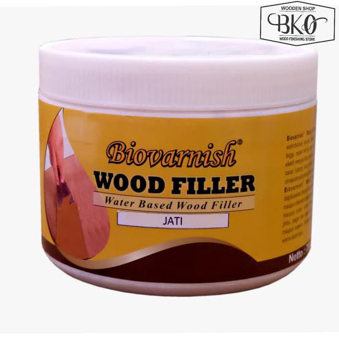 Jual WOOD FILLER JATI BIOVARNISH WATER BASED DEMPUL KAYU 700GR ...