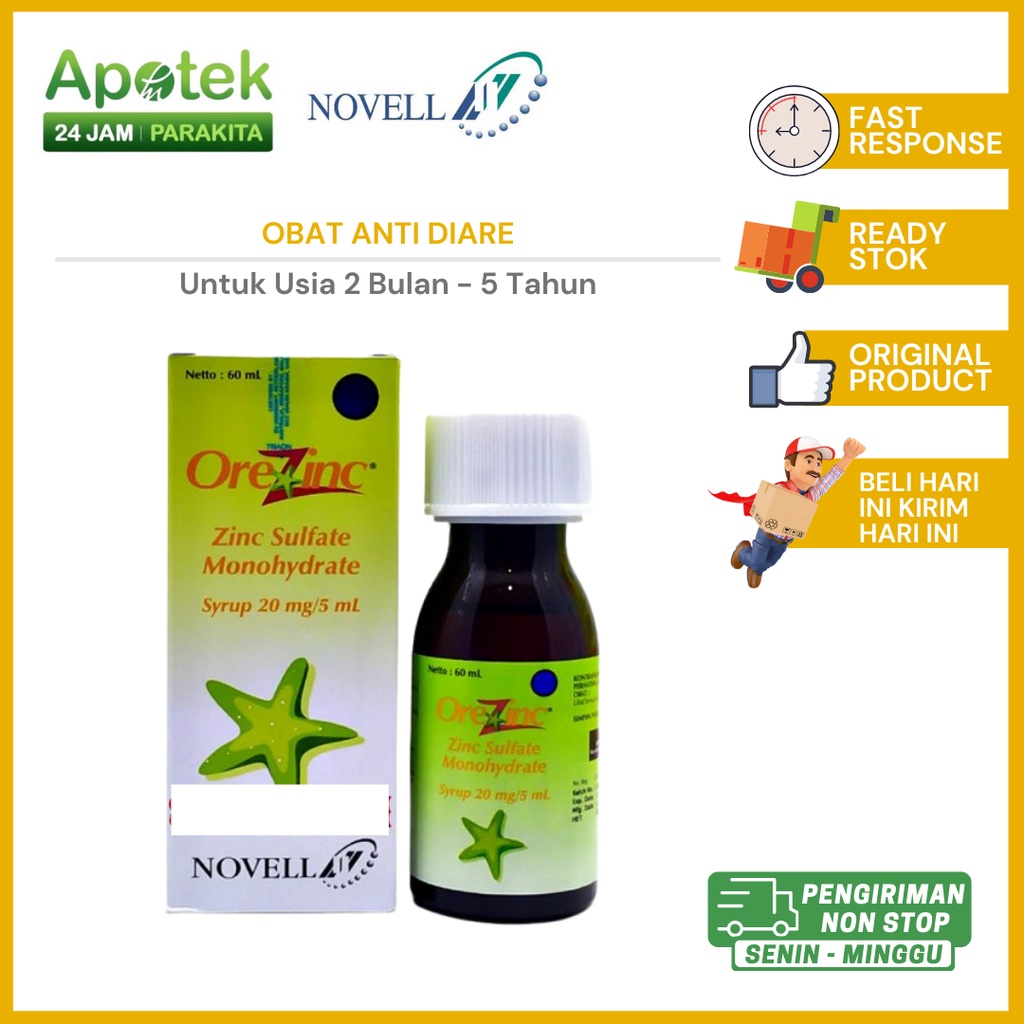 Jual Orezinc Sirup/ Zinc Sirup/ Obat Diare Untuk Anak/ Terapi Pelengkap Diare | Shopee Indonesia