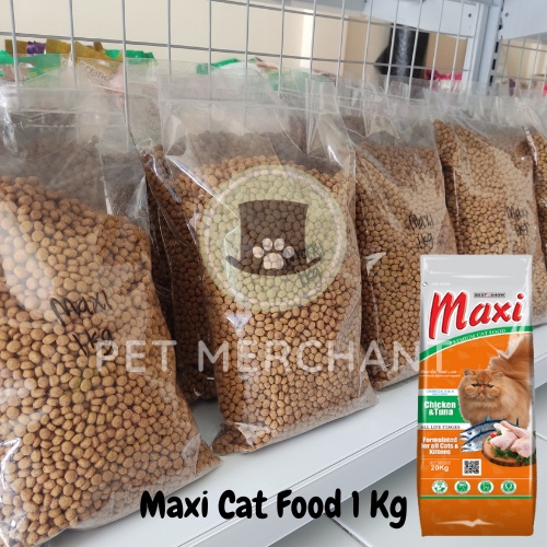 Jual Maxi Cat Food 1 kg Chicken Tuna Makanan Kucing Premium Dry Cat ...