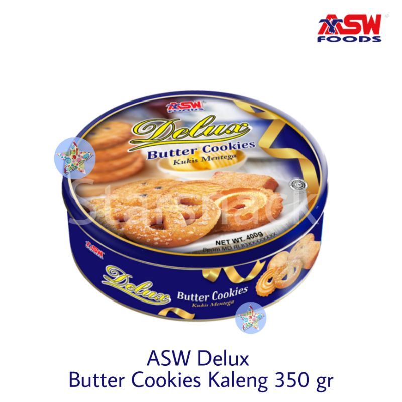 Jual ASW Delux Butter Cookies Kaleng 350 gr Indonesia|Shopee Indonesia
