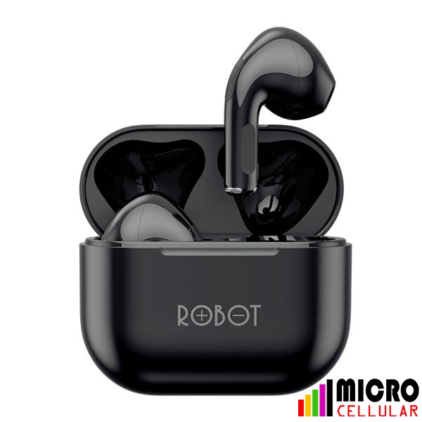 Jual Headset Bluetooth ROBOT Airbuds T50 IPX4 Black Edition ORIGINAL ...