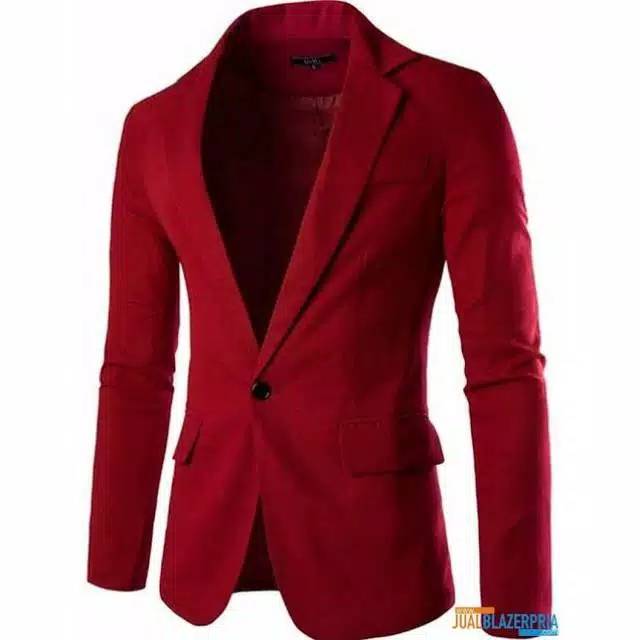 Jual Blazer Merah Maroon, Jas Blazer Kantoran, Jas blazer Kerja ...