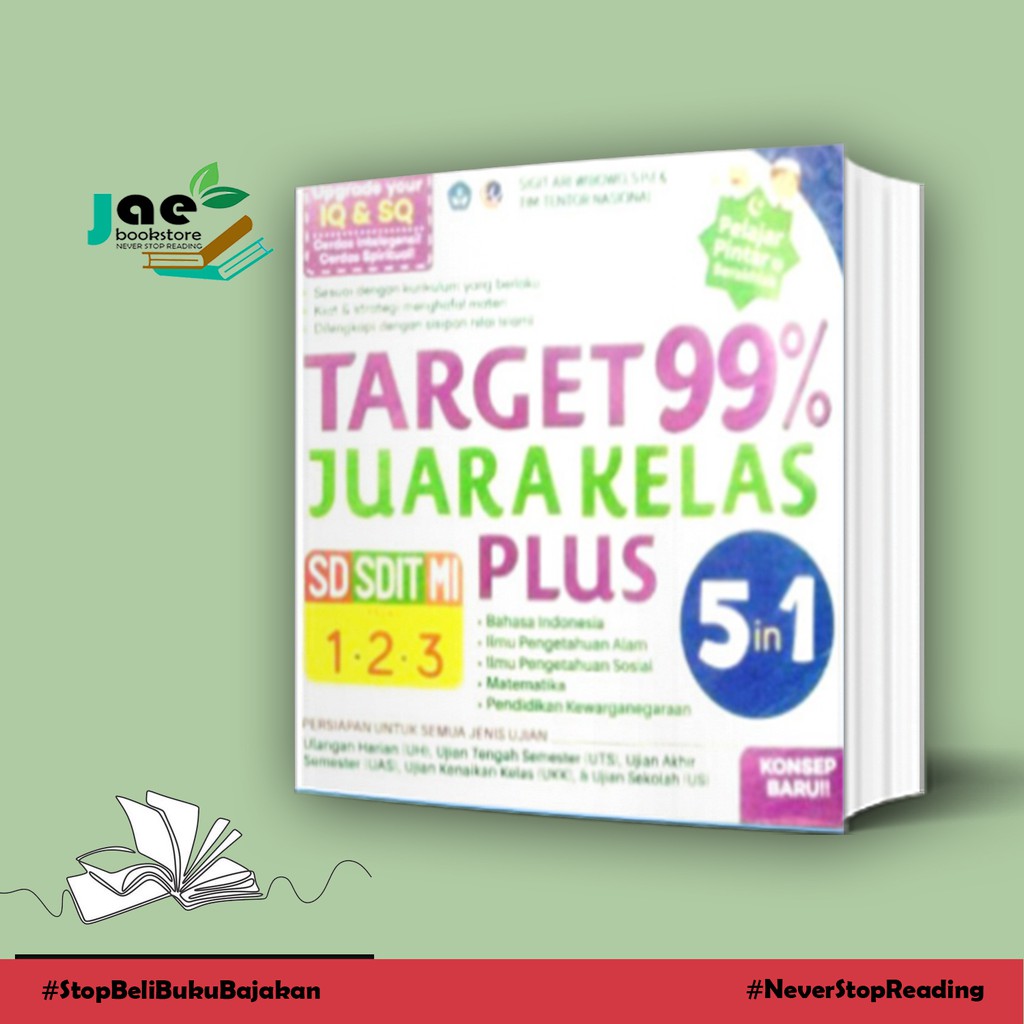 Jual PROMO TARGET 99 JUARA KELAS SD SDIT MI KELAS 1 2 3 PLUS 5 IN 1 