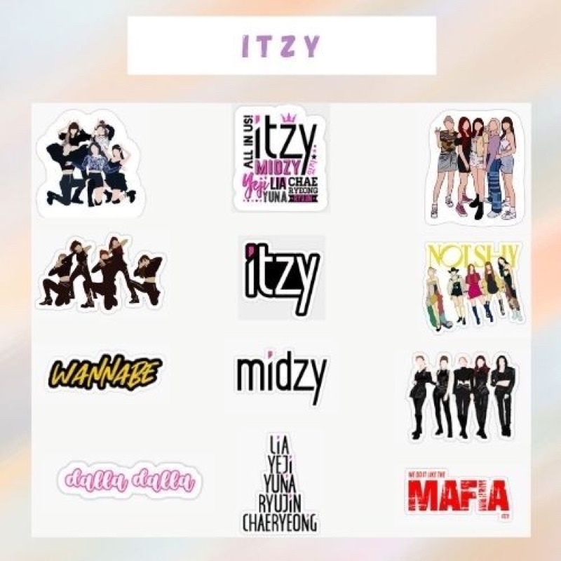 Jual ITZY stickers | aesthetic stickers itzy series ( 12 pc) | Shopee ...