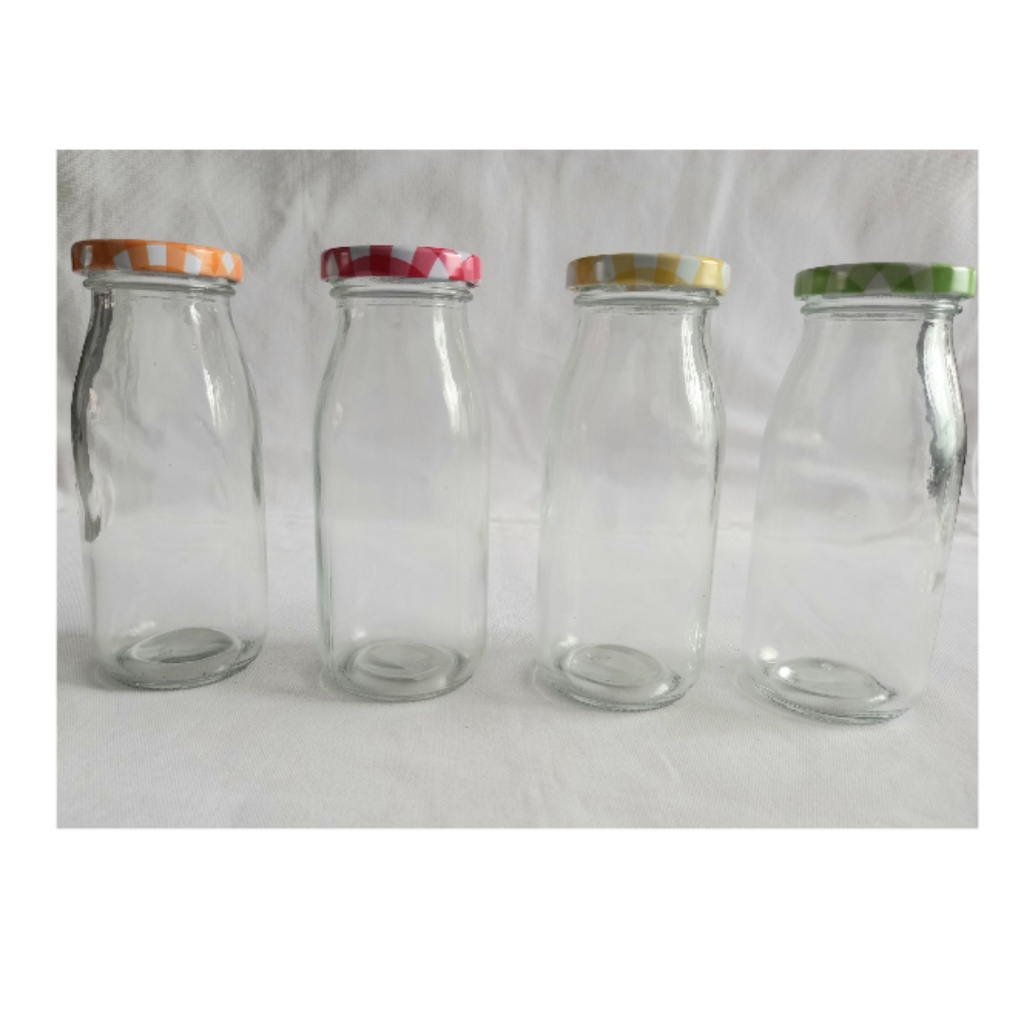 Jual Botol Susu Kaca Glass Milk Bottle 250ml Botol Jus, Botol ASI ...