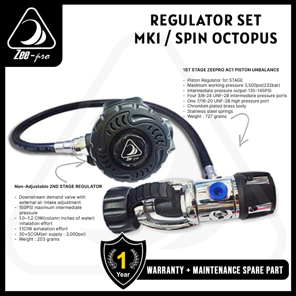 Jual Set Regulator Scuba Dive Gear 1st 2nd Stage Selam Diving Zeepro ...