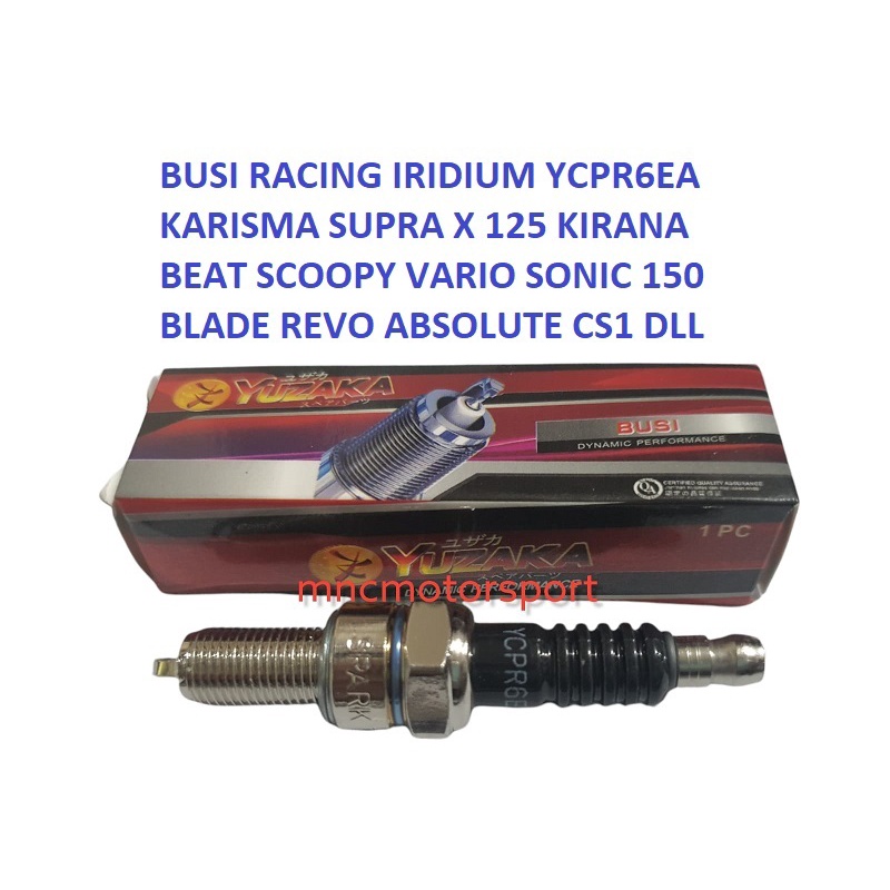 Jual BUSI RACING YUZAKA IRIDIUM YCPR6EA KARISMA SUPRA X 125 BLADE SONIC ...