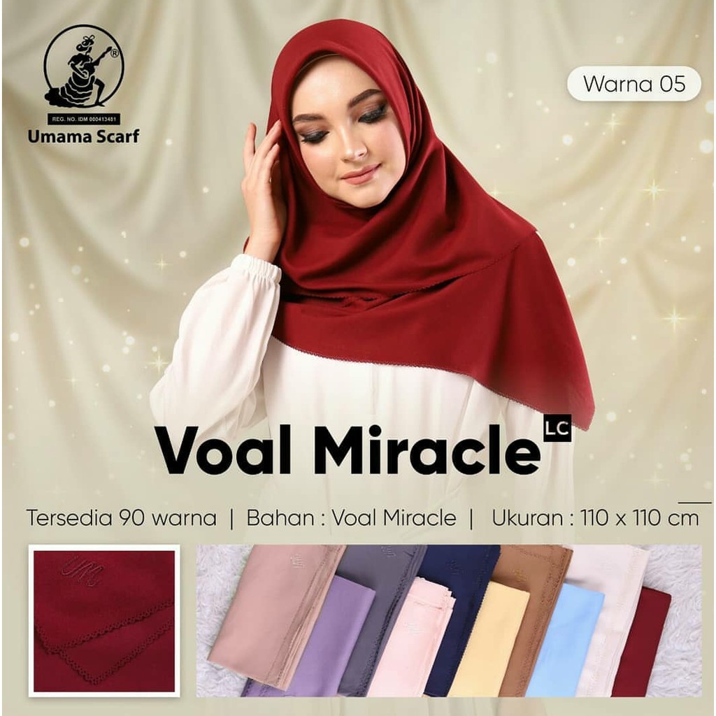 Voal Miracle Plain Laser Cut by Umama PART 1 Jilbab Segiempat ukuran ...