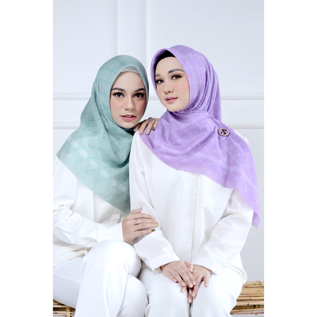 Jual Hijab Monogram /Monogram series / Hijab segiempat /Hijab Motif ...