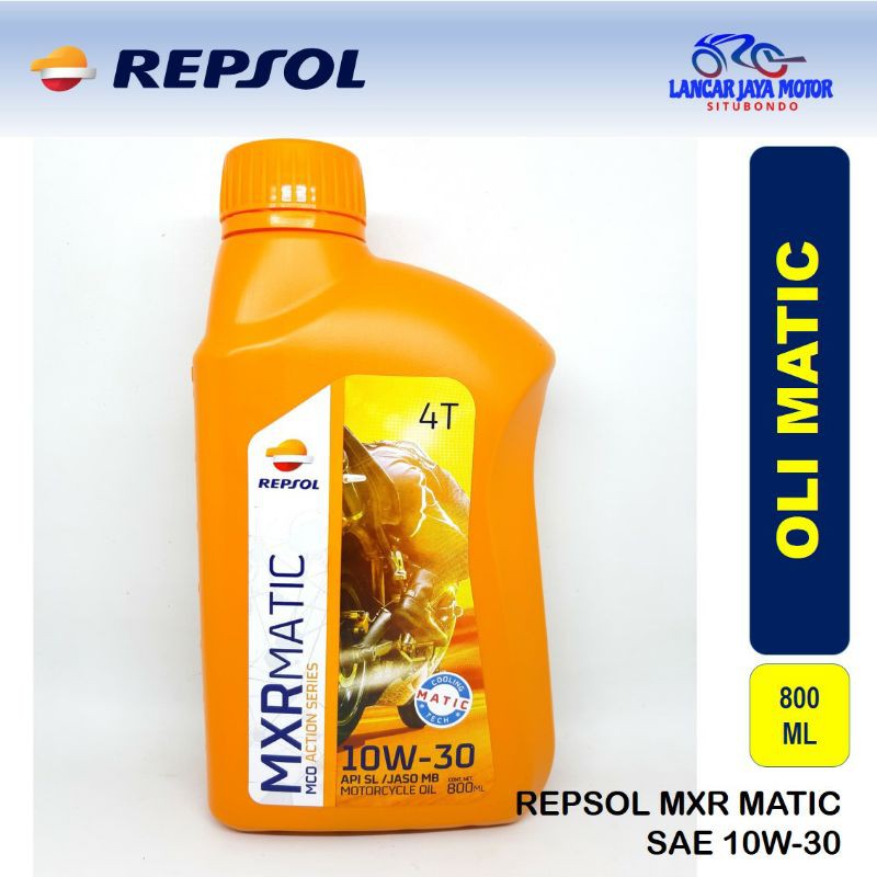 Jual Repsol Moto MXR MATIC Oli Mesin Motor Matic 10W-30 4T 0.8 Liter ...