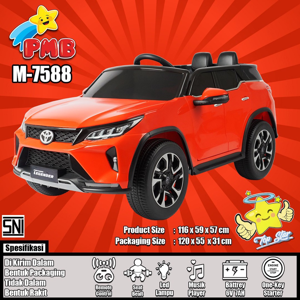 Jual Mainan Anak Mobil Aki PMB TOYOTA Fortuner Legender PMB M-7588 ...