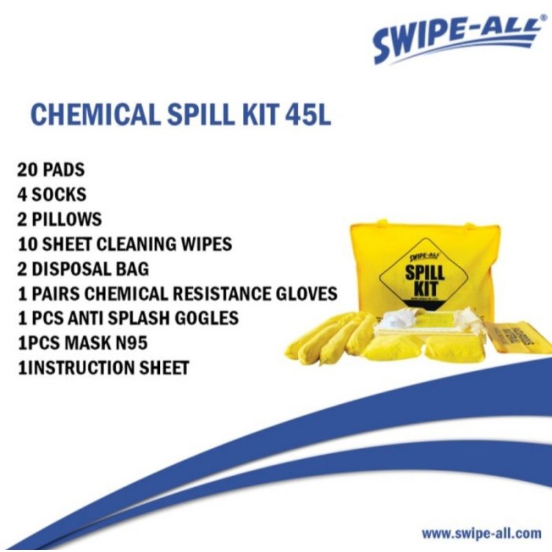 Jual SWIPE-ALL C88 CHEMICAL SORBENT SPILL KIT 45L | Shopee Indonesia
