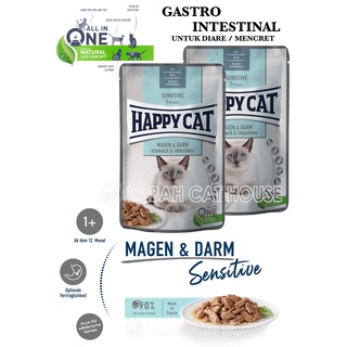 Jual HAPPY CAT SENSITIVE STOMACH AND INTESTINE POUCH 85gr Cat Food ...