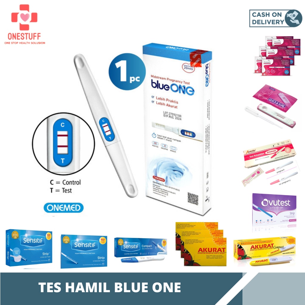 Jual Onemed Blueone Tes pack Tespack Kehamilan Compact Alat Uji ...