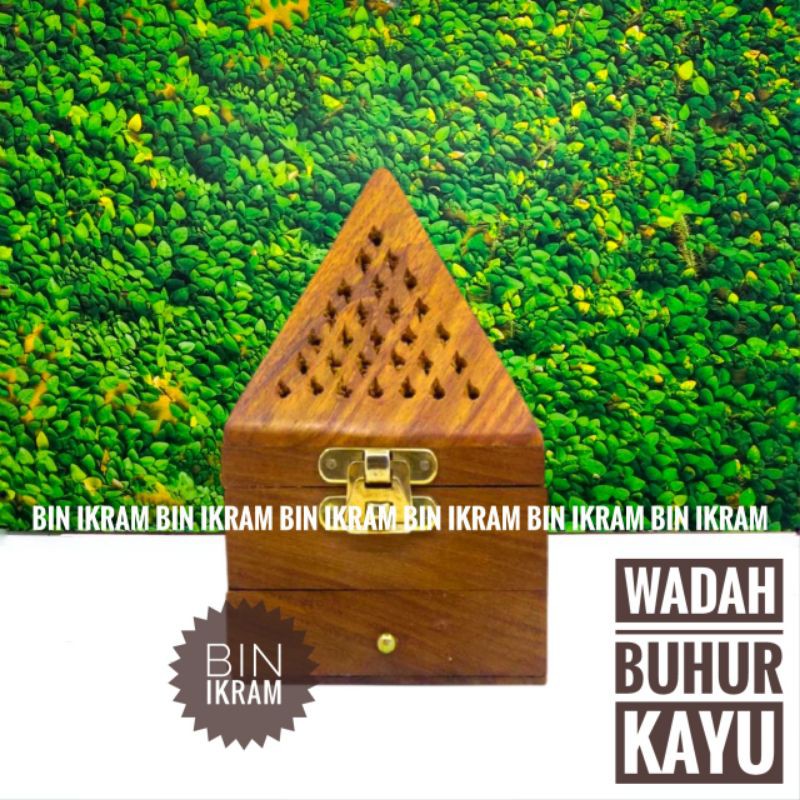 Jual Wadah Buhur Kayu Bentuk Piramid Tempat Bukhur Bakhor Kayu Jati ...