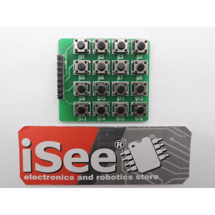 Jual 4x4 Matrix 16 Keypad Keyboard Module 16 Button MCU Switch for arduino | Shopee Indonesia