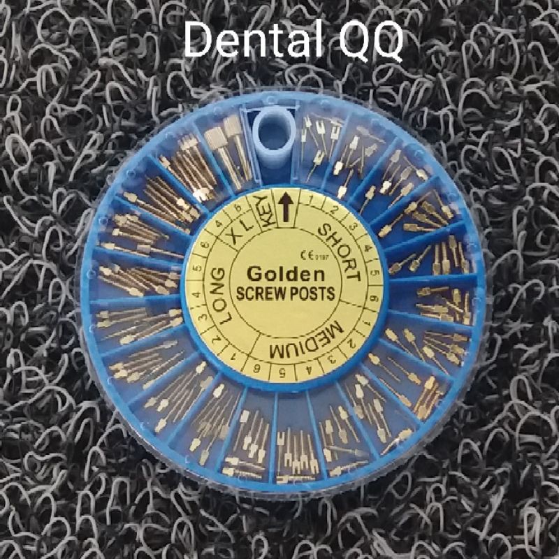 Jual Dental pin screw // pasak tambalan gigi lapis emas // golden fiber ...
