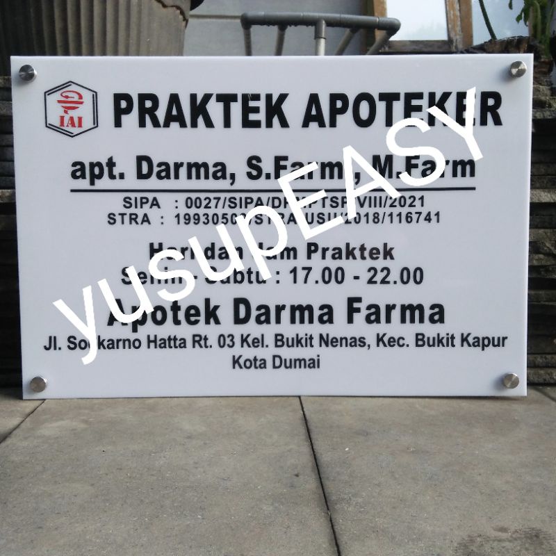 Contoh Papan Nama Apotek - Perumperindo.co.id