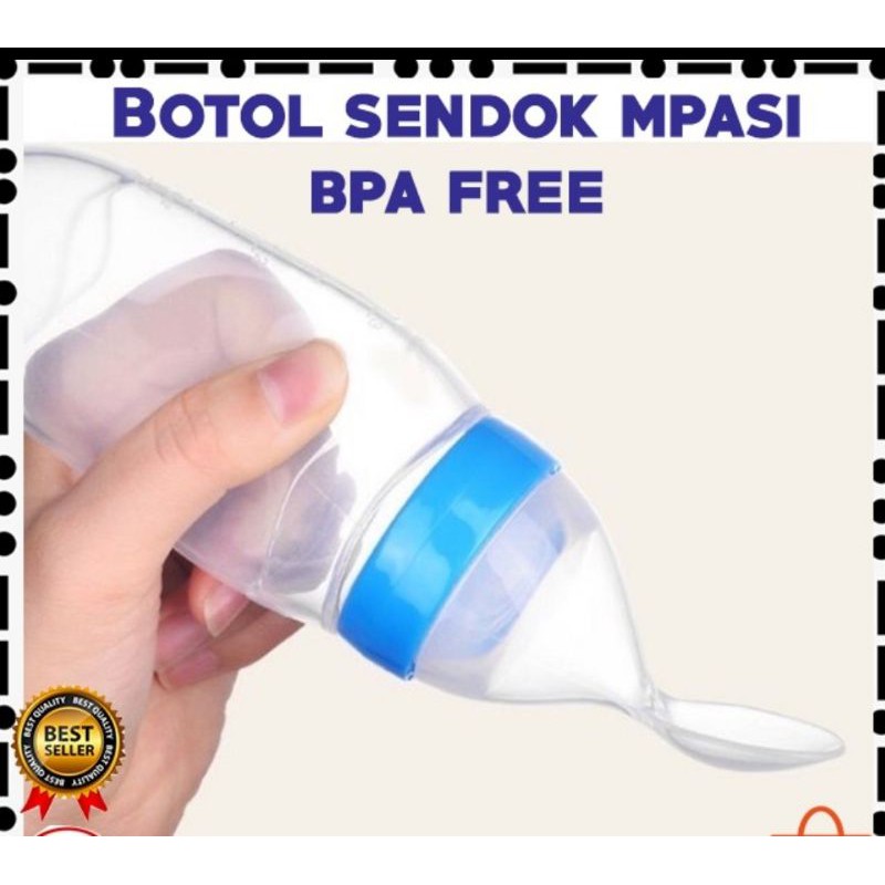 Jual Botol Dot Sendok Sillicone Makan Bayi / Botol Sendok makan bayi ...