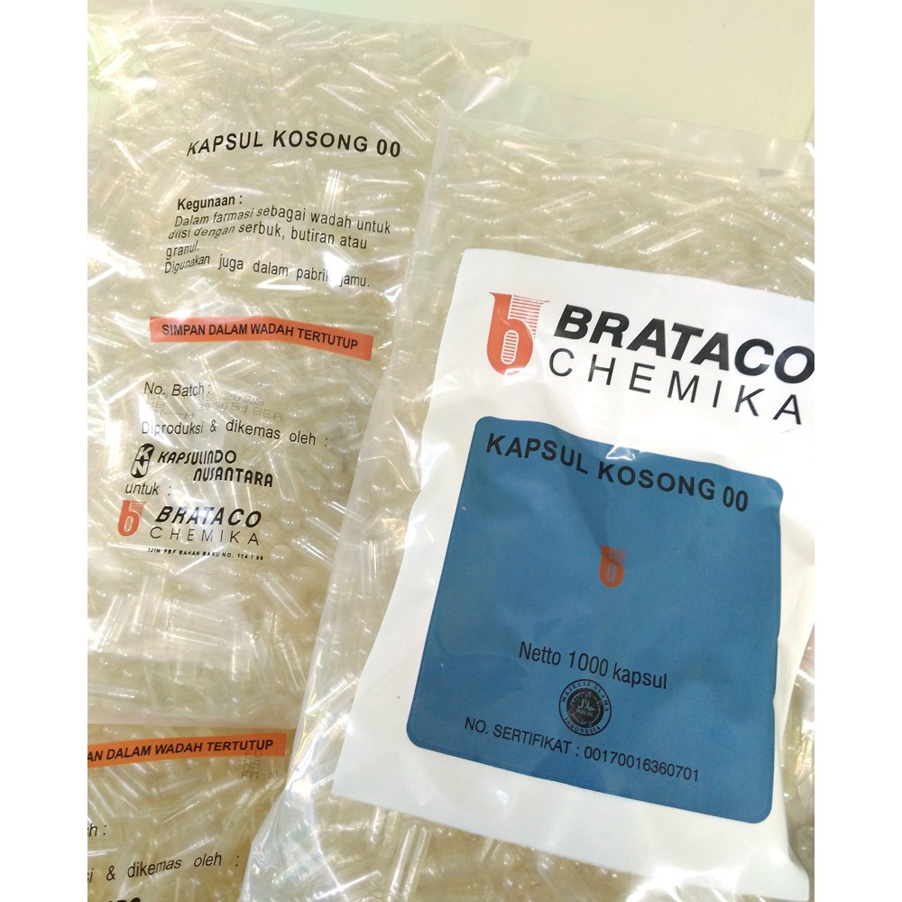 Jual Cangkang Kapsul Kosong No 00 Natural Transparan 1000 Pcs Halal MUI | Shopee Indonesia