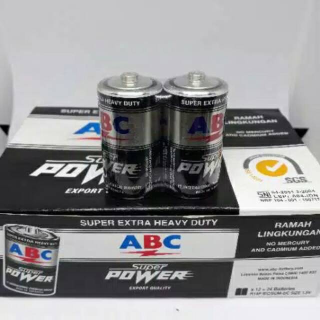 Jual Batre / Baterai ABC super power tipe C 12 pasang / 24pcs | Shopee ...