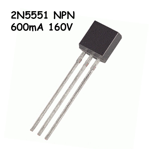 Jual Transistor 2N5551 NPN High Voltage 160V 600mA 2N 5551 TO-92 ...