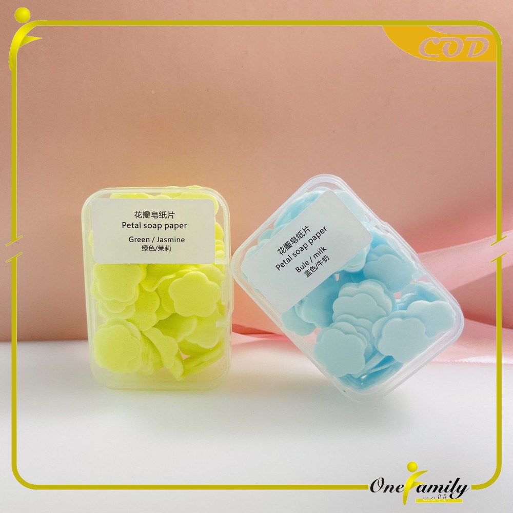 Jual ONE-C599 Sabun Kertas Mini Motif Bunga / Sabun Cuci Tangan Kertas ...