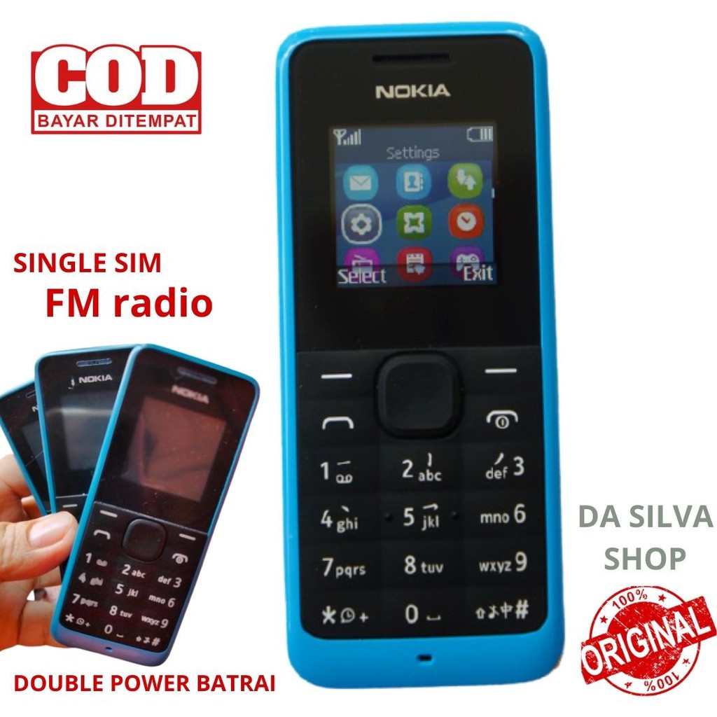 Jual HP NOKIA JADUL ORIGINAL 105 ORIGINAL REFURBUISH FULSET Indonesia ...