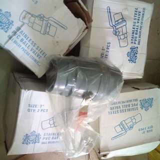 Jual stop kran ball valve pvc 3"/ balvalep/valep palep | Shopee Indonesia