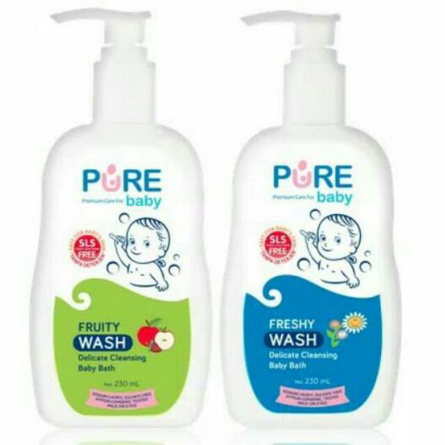 Jual Pure baby 2 in 1 sabun sampo pure pure baby body wash pump sabun ...