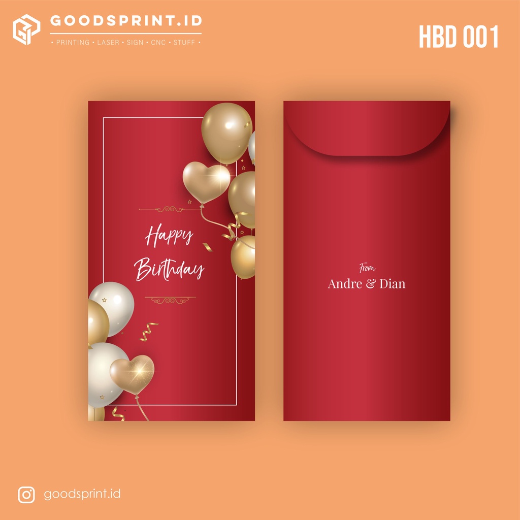 Jual Angpao Amplop Birthday Amplop Hadiah Ulang Tahun Ukuran 8.5 x 16.5 ...