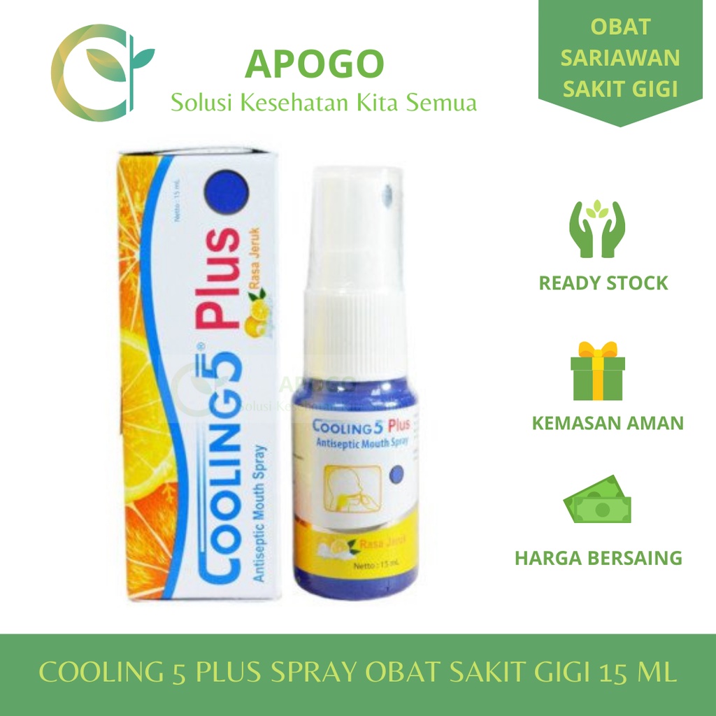 Jual COOLING 5 PLUS SPRAY OBAT SAKIT GIGI SEMPROT 15 ML | Shopee Indonesia