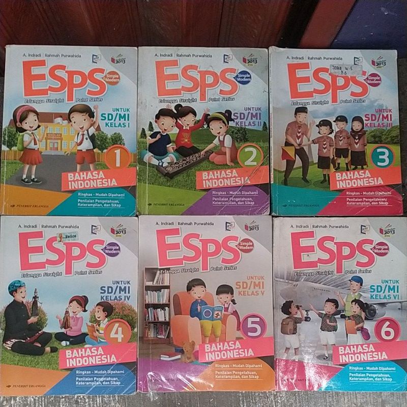 Jual esps bahasa Indonesia SD kelas 1 2 3 4 5 6 Erlangga k13n | Shopee Indonesia