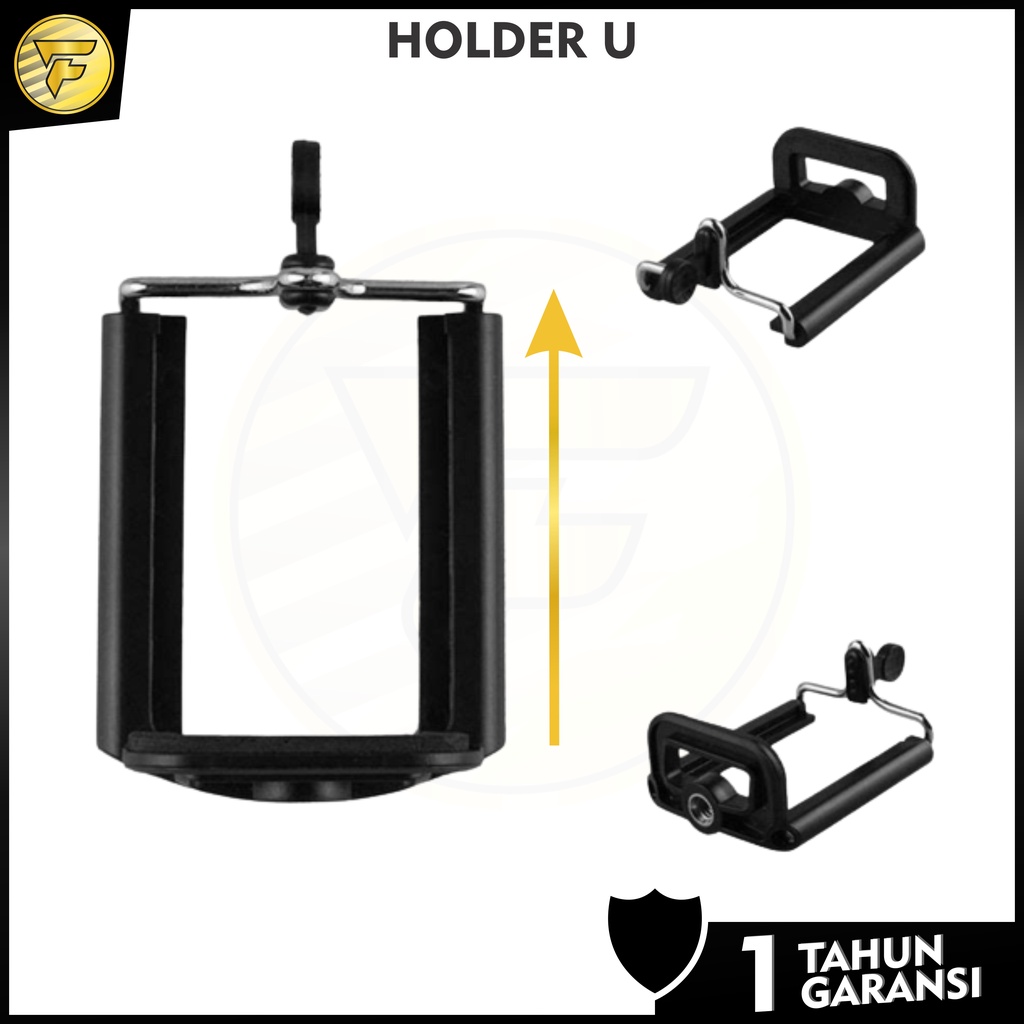 Jual Clamp Holder-U Holder penjepit HP Holder Tongsis holder Tripod ...