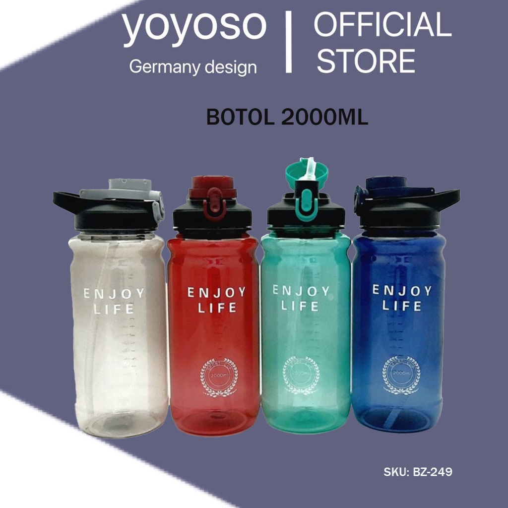 Jual BOTOL MINUM 2000ML BZ249 / BOTOL OLAHRAGA KANTOR SEKOLAH BOTOL ...