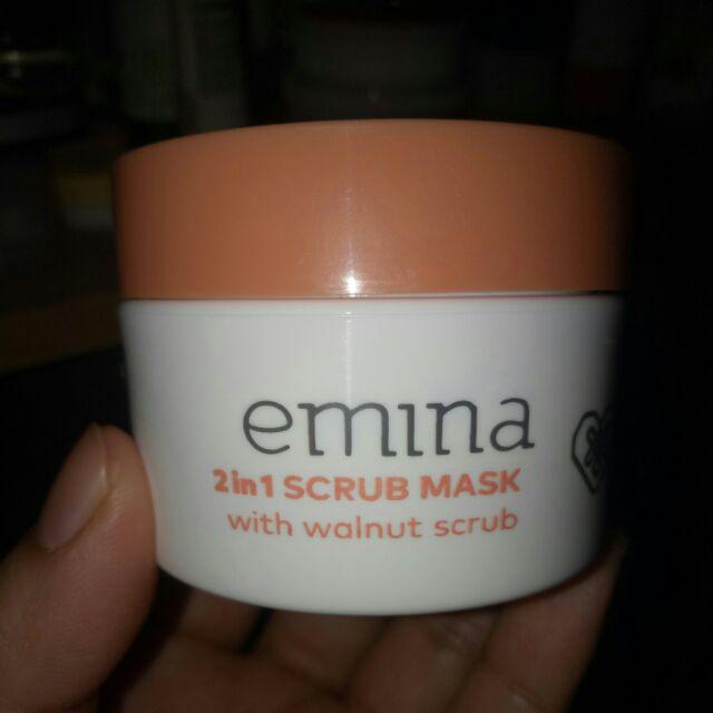 EMINA Scrub Mask 2in1 50mL | Shopee Indonesia