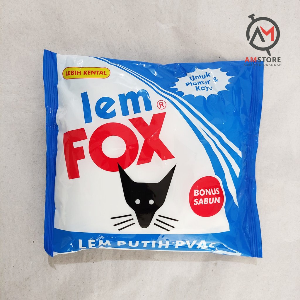 Jual Lem Fox PVAc Putih Kantong Biru 600g | Shopee Indonesia
