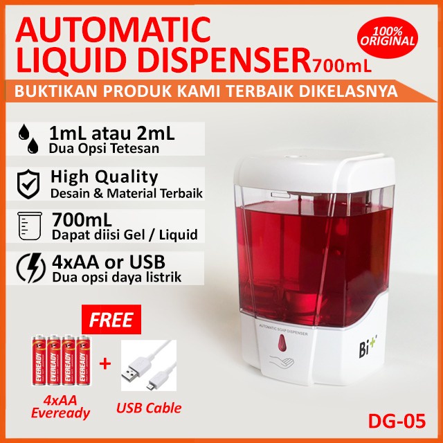 Jual Bi+ DG-05 DISPENSER HAND SANITIZER OTOMATIS AUTOMATIC SOAP ...